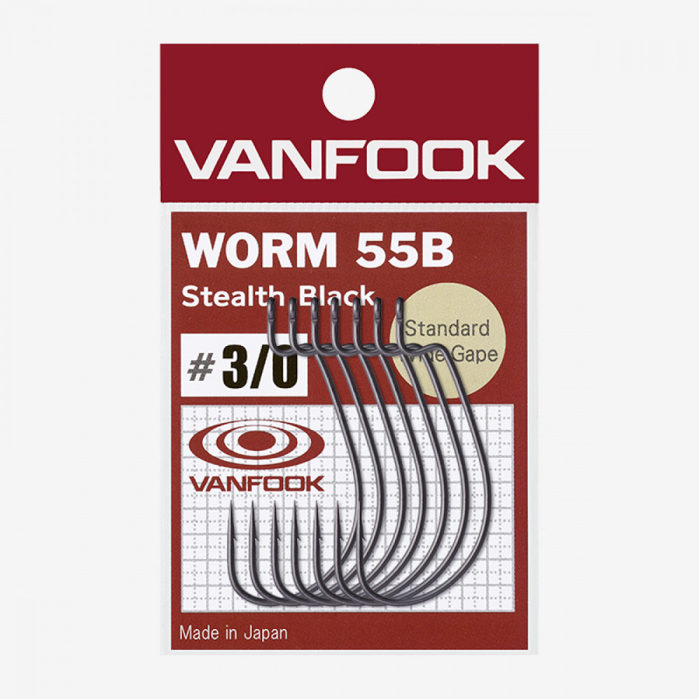 Vanfook Worm 55B Flat Hook | Bass Stop - The Bassfishing Boutique